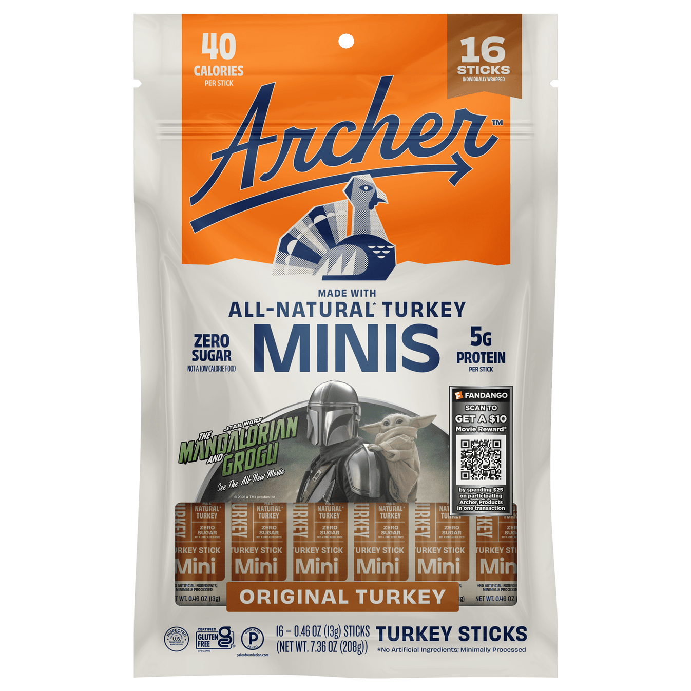 Original Turkey Mini Sticks – Archer Jerky