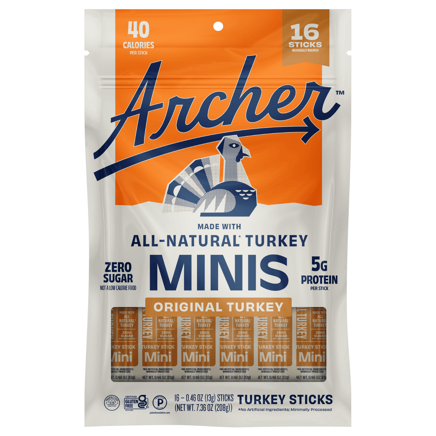 Original Turkey Mini Sticks – Archer Jerky