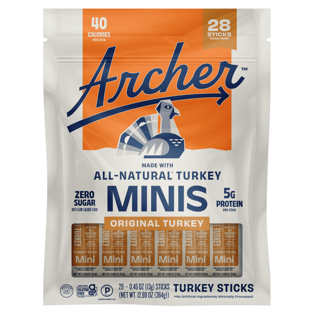 Original Turkey Mini Sticks – Archer Jerky