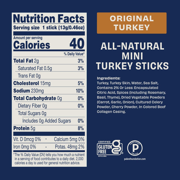 Original Turkey Mini Sticks – Archer Jerky